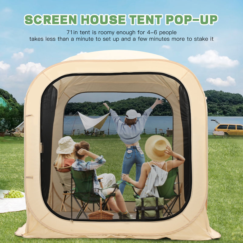 ShangQuan WuLiu Screen House Tent Pop-Up, Portable Screen Room Canopy ...