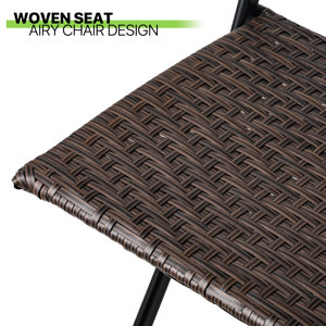 Bring Home Furniture 2-Person Folding Patio Rattan Outdoor Wicker ...
