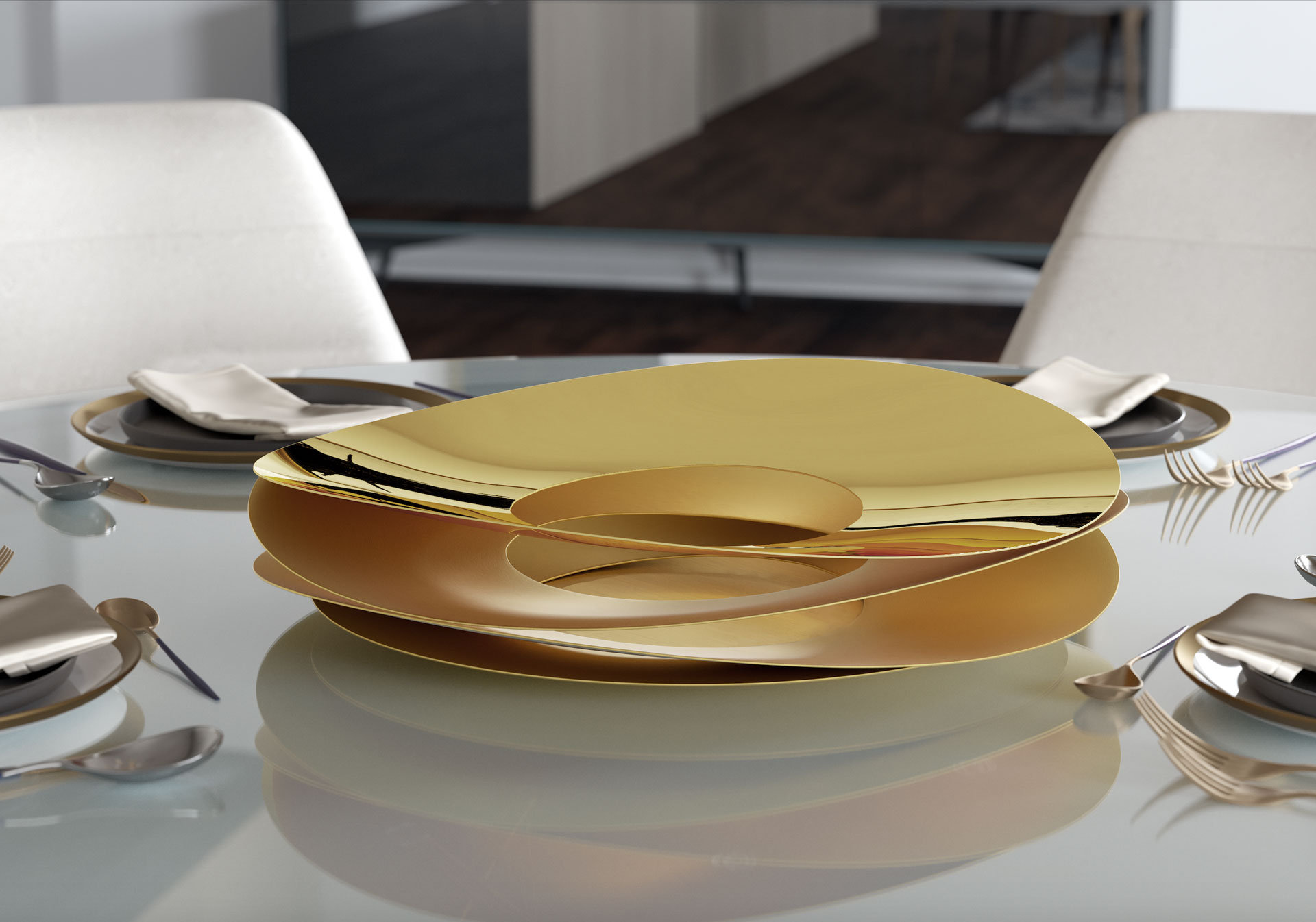 Modloft Slice Metal Glam Decorative Bowl | Wayfair