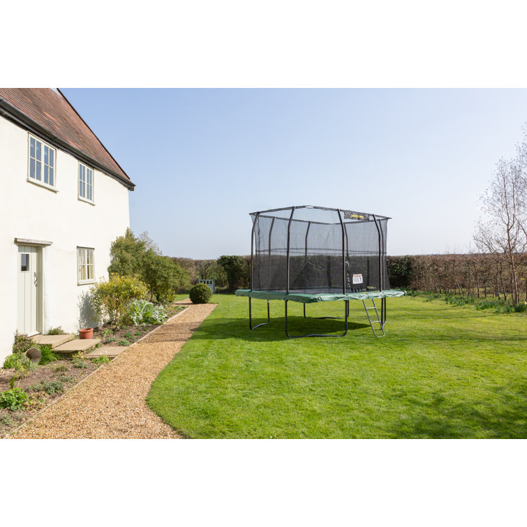 JumpKing 8ft x 12ft Rectangular JumpKing Trampoline with Safety ...