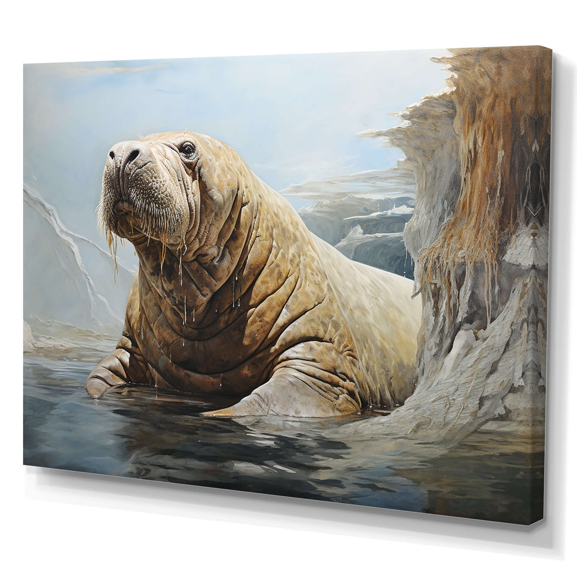Design Art Lazy Walrus Habitat I - Walrus Wall Art Prints | Wayfair