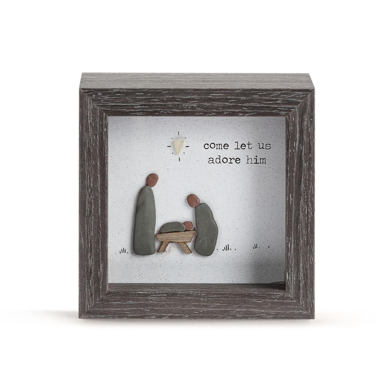 The Holiday Aisle® Come Let Us Adore Him Shadow Box | Wayfair
