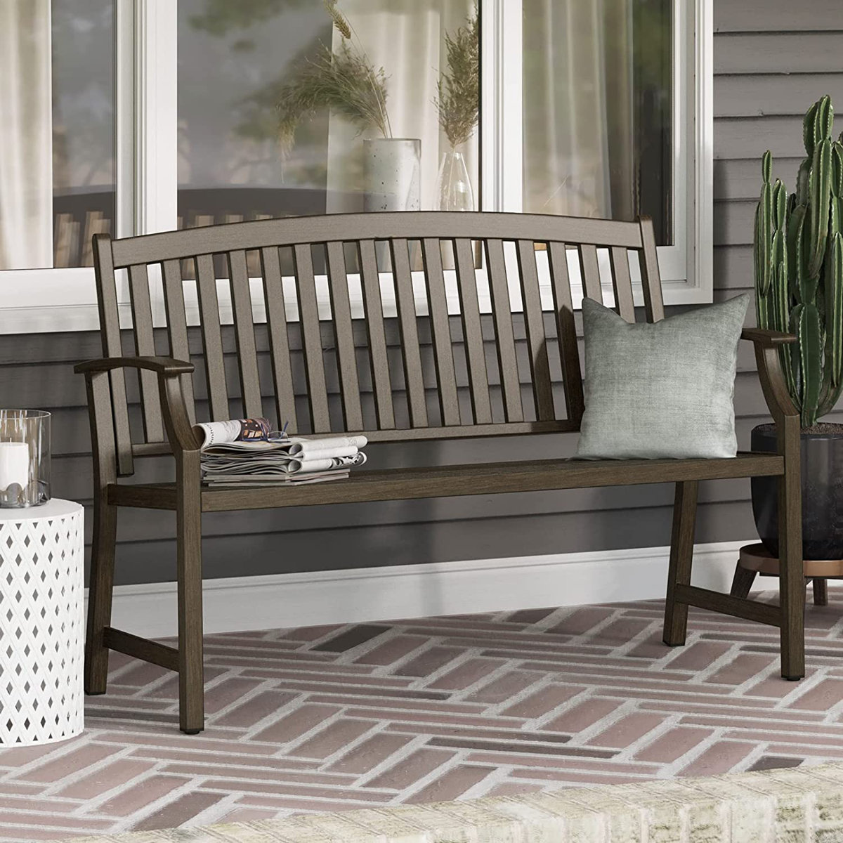 Red Barrel Studio® Trendarius Aluminum Garden Bench & Reviews | Wayfair