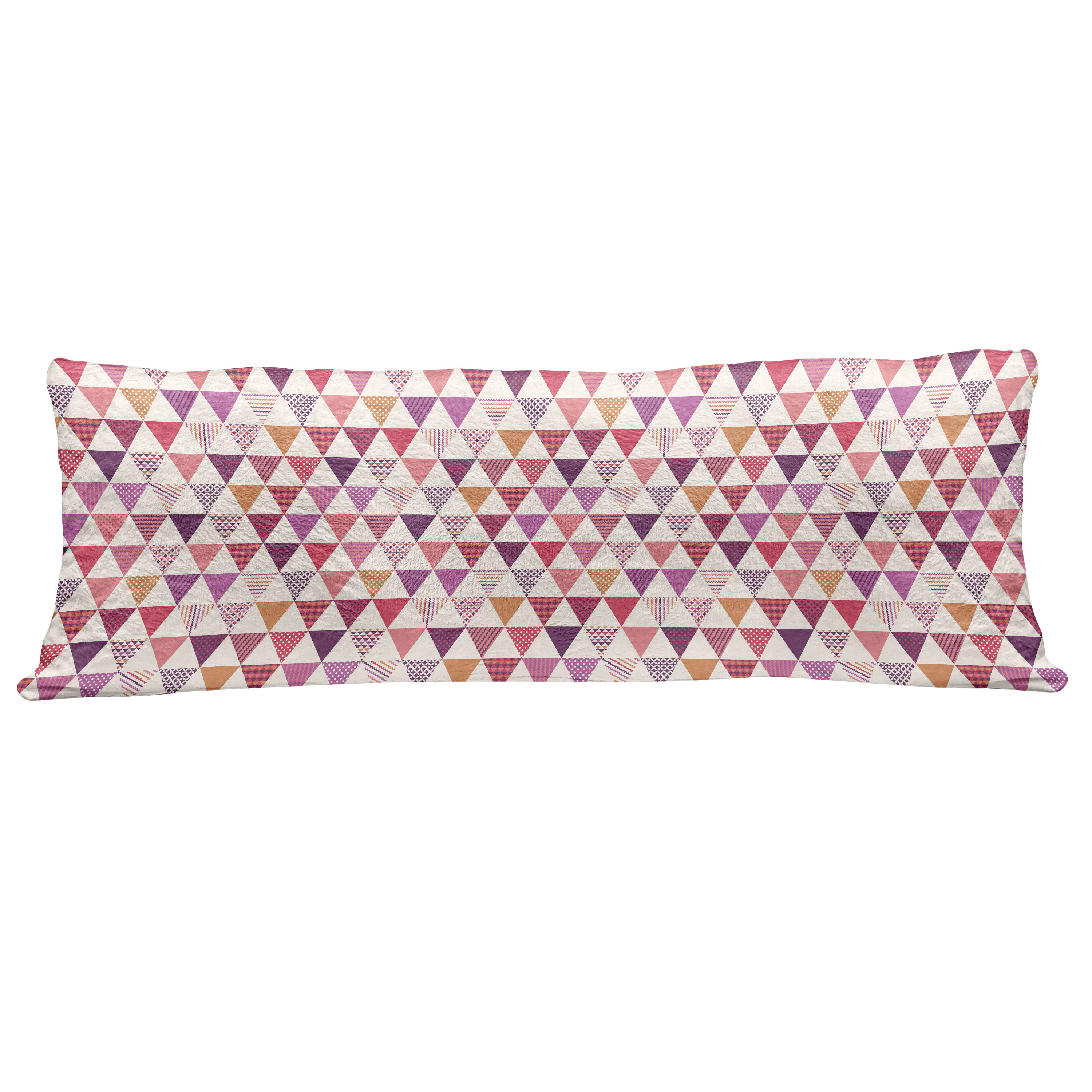 Ambesonne Pink Fluffy Body Pillow Case Cover With Zipper, Geometric ...