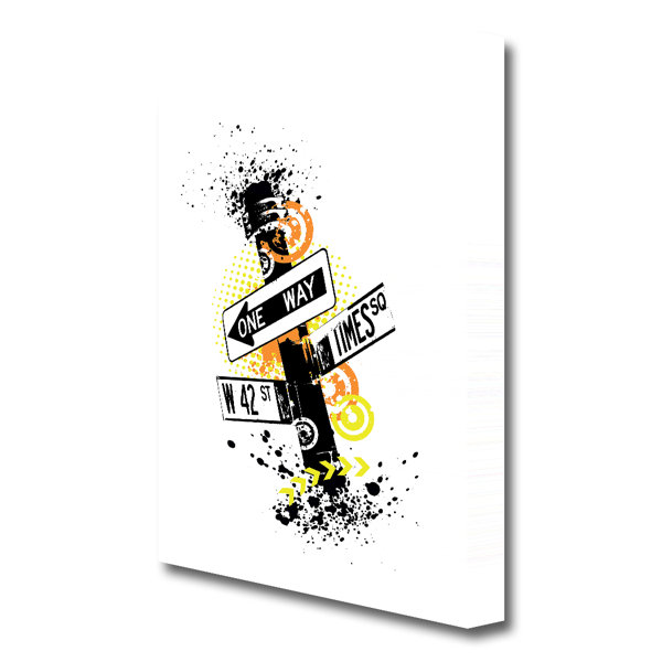 East Urban Home Funky Street Signs New York - Wrapped Canvas Print ...