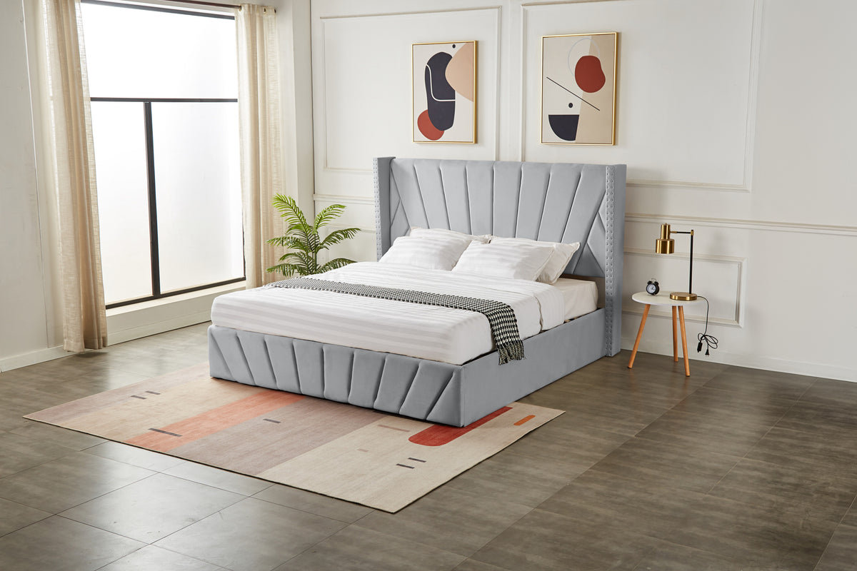 Mercer41 Luna Lift-Up Storage Cloud Bed - Luxurious Platform Bed ...