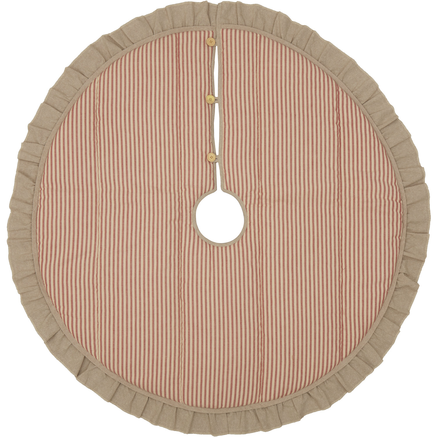 VHC Brands Sawyer Mill Ticking Tree Skirt | Birch Lane