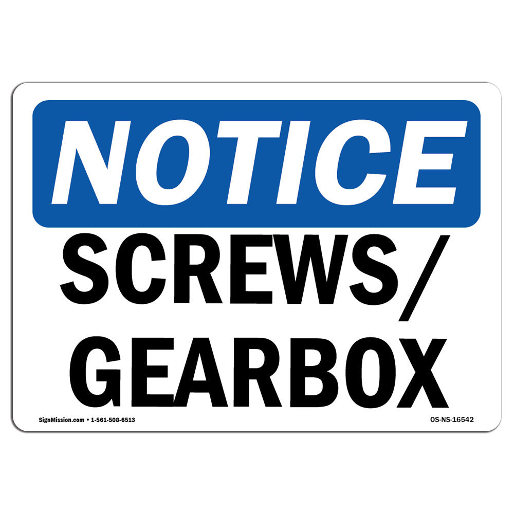 SignMission Notice Screws Gearbox Sign - Wayfair Canada