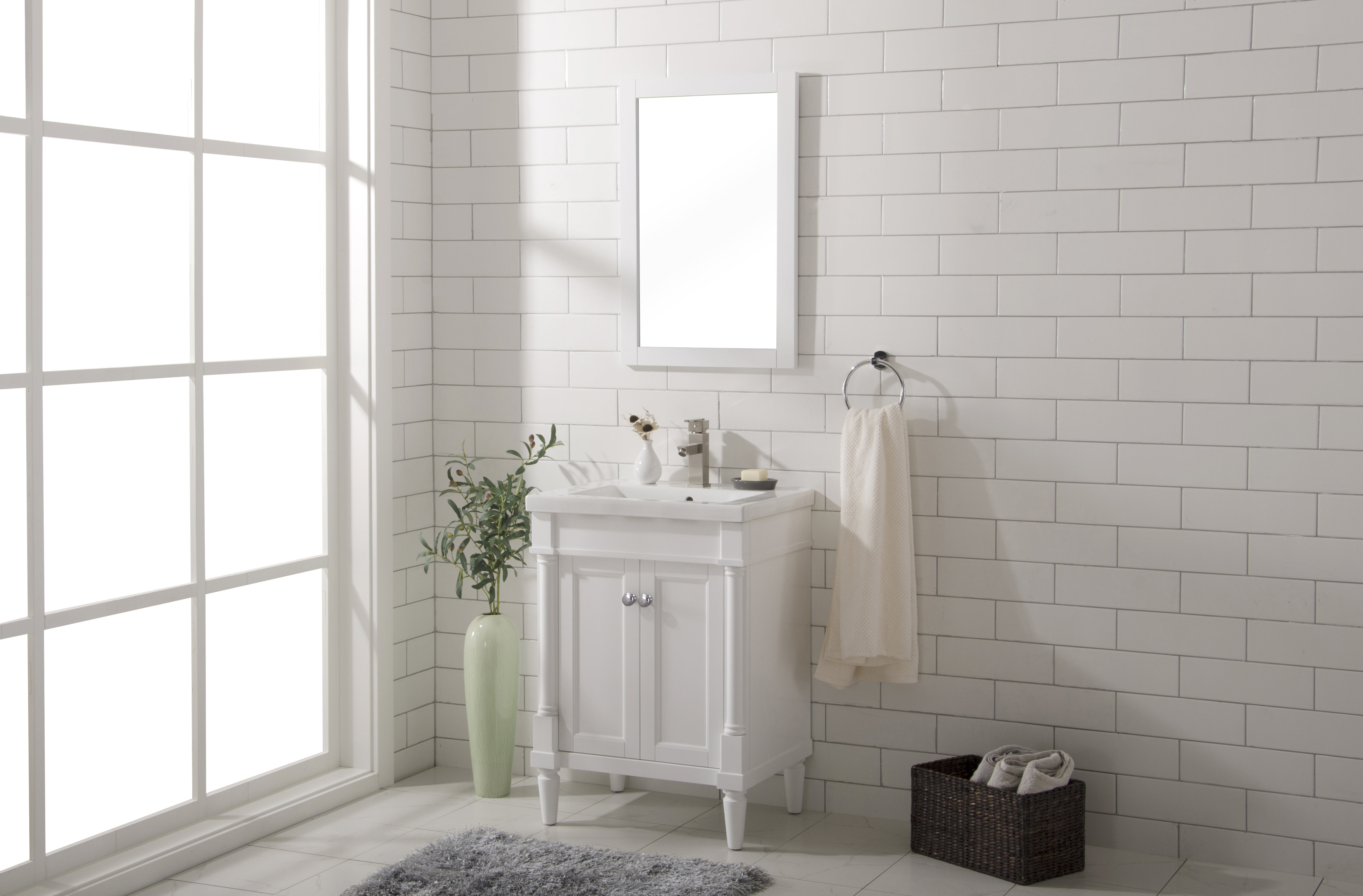 Highland Dunes Jaida 24" Single Bathroom Vanity Set & Reviews | Wayfair