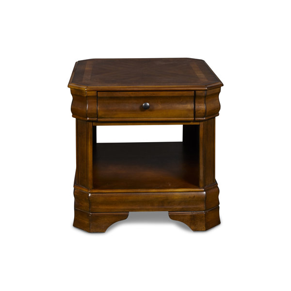 Lark Manor Alai Solid Wood Top End Table with Storage & Reviews ...