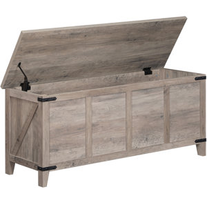 Gracie Oaks 47.2"W Farmhouse Storage Chest With Lift Top Blanket Chest ...