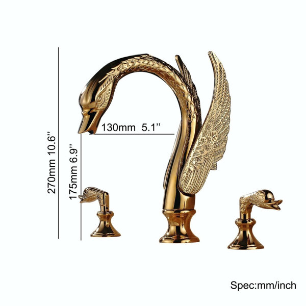 Senlesen Widespread Faucet 2-handle Bathroom Faucet & Reviews | Wayfair