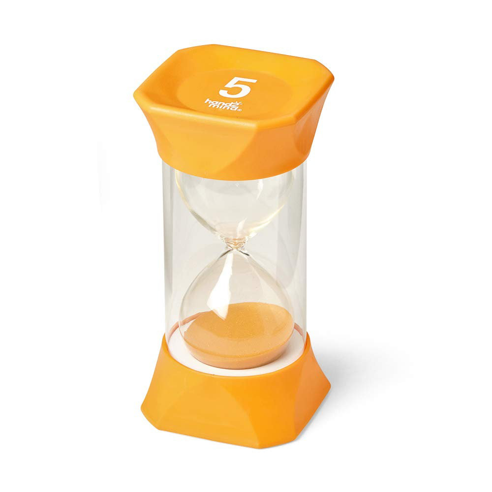 Invenitiah Hand2mind Orange Jumbo Sand Timers, 5 Minute Sand Timer ...