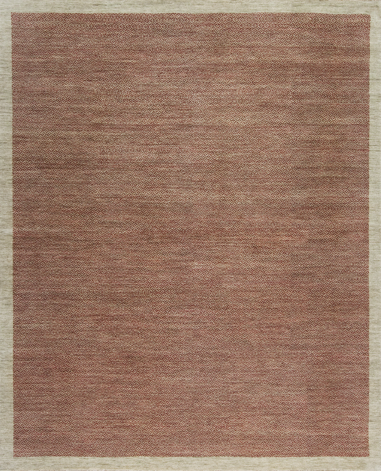 Samad Rugs Textures Hand Knotted Wool Crimson/Sage Area Rug | Wayfair