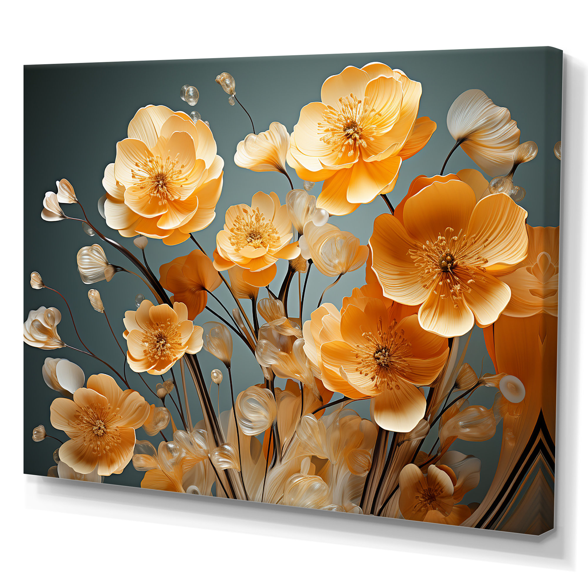 Design Art Buttercups Collage Of Nature I - Buttercups Canvas Art Print ...