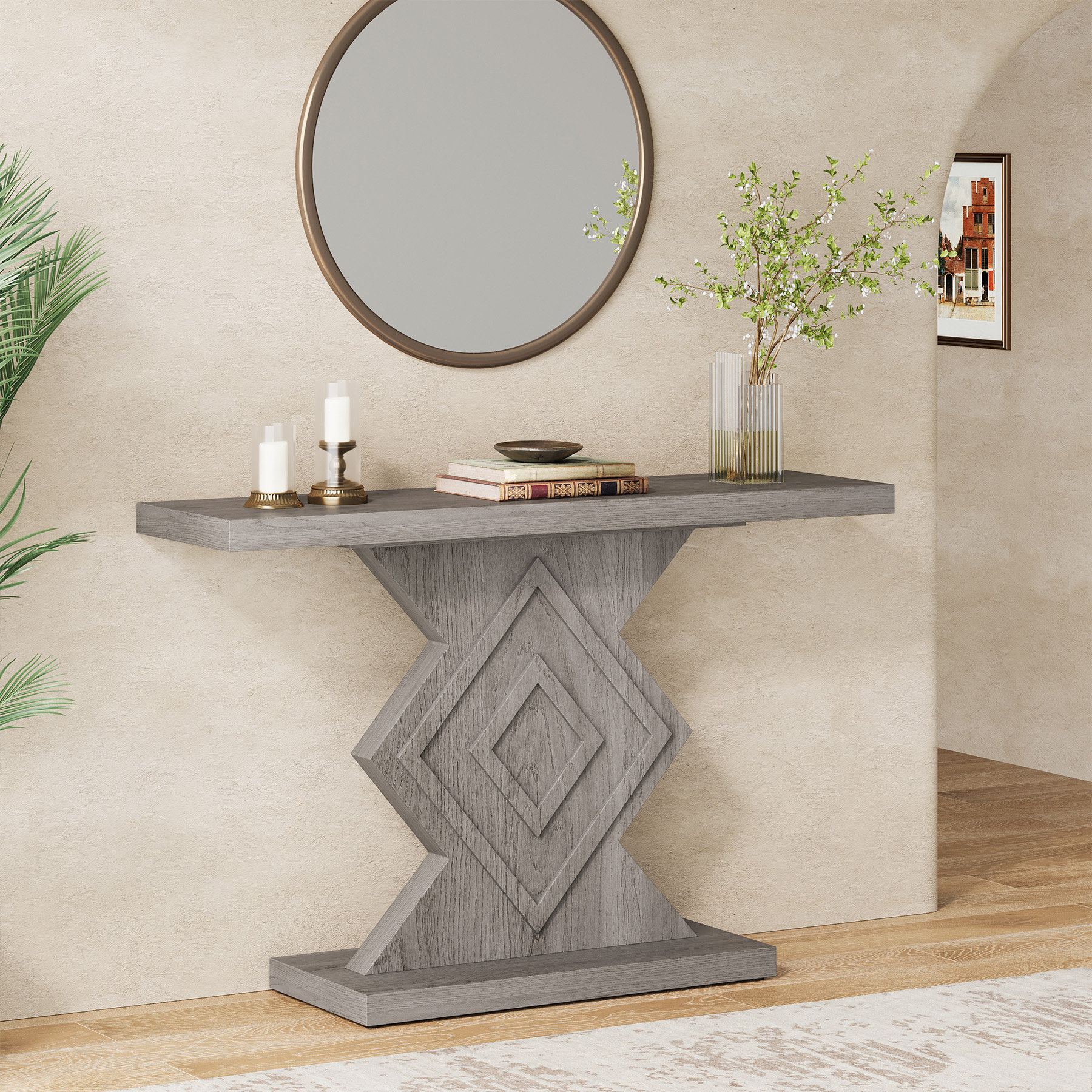 Wrought Studio™ Isher 43.31'' Console Table | Wayfair