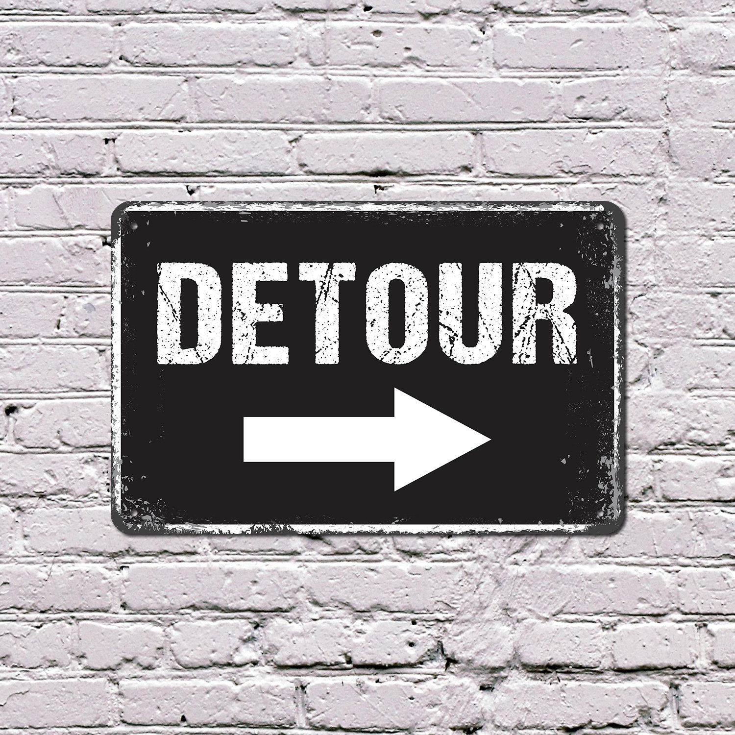 SignMission Detour Highway Road 8 Inch x 12 Inch Plastic Sign | Wayfair