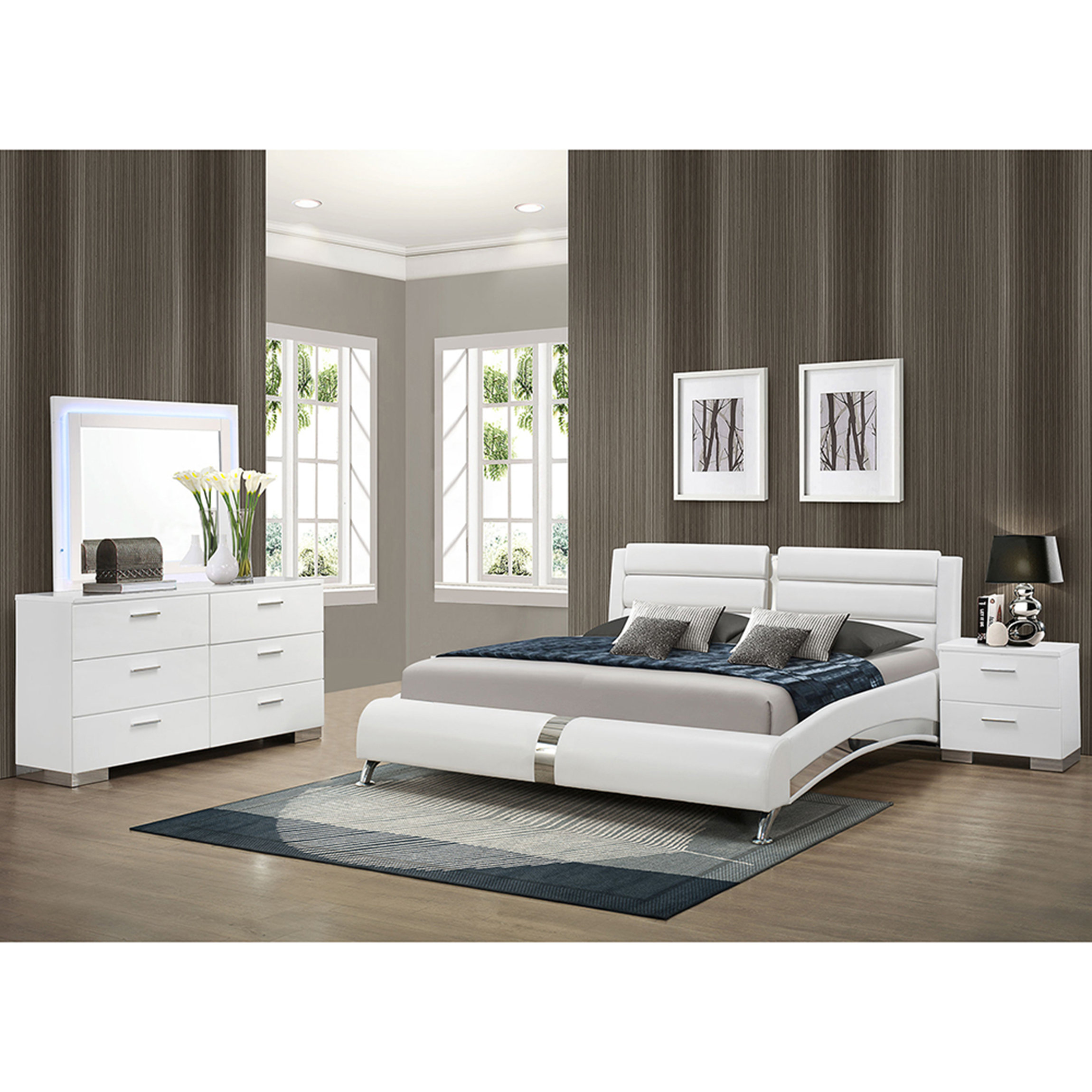 Hokku Designs Fillmore White 5-piece Eastern King Bedroom Set | Wayfair