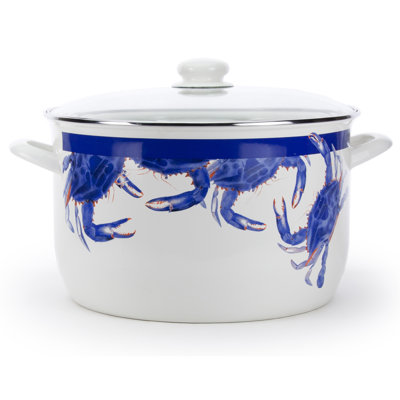 Golden Rabbit Blue Crab 18qt Stock Pot | Perigold