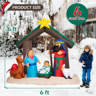 The Holiday Aisle® 6Ft Tall Christmas Nativity Scene Manger Set With ...
