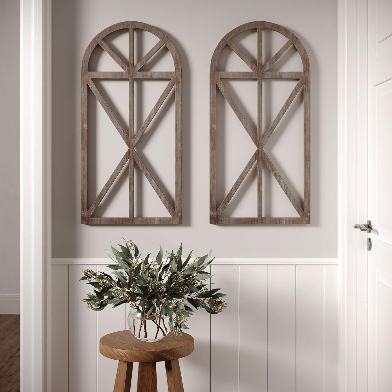 XMVJHOME Rustic Wood Window Frame Wall Decor, Vintage Farmhouse Style ...