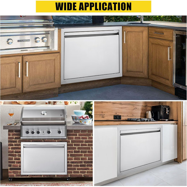 babevy Weatherproof Outdoor Cabinets - Durable Stainless Steel | Wayfair