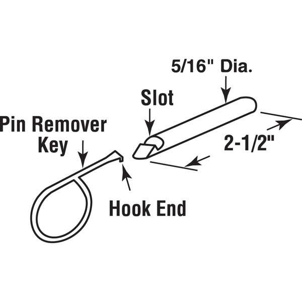 Prime-Line 2-1/2 in. Steel, Wood Window Sash Security Pins | Wayfair