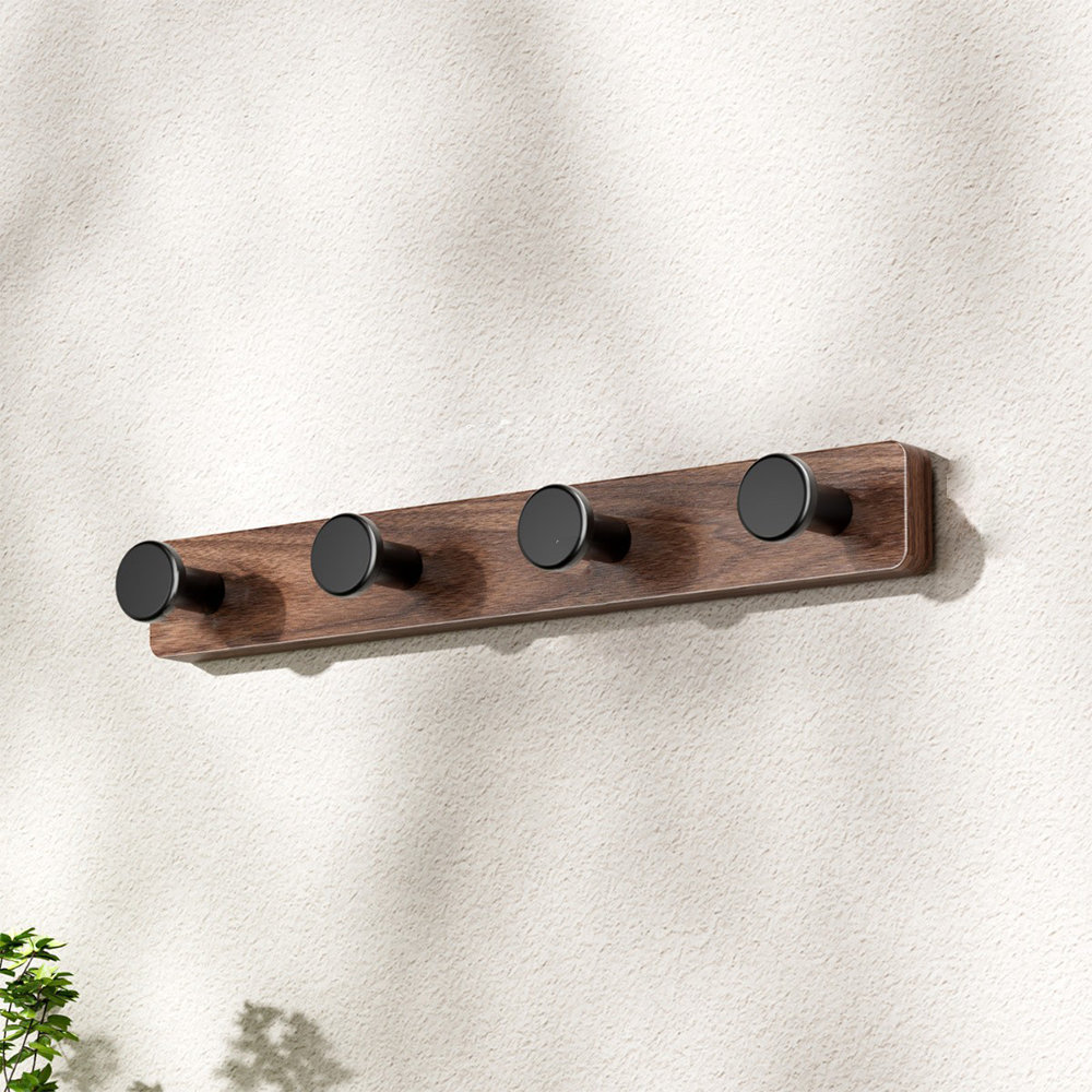 17 Stories 4 - Hook Wall Mounted Coat Rack Set Of 2 | Wayfair