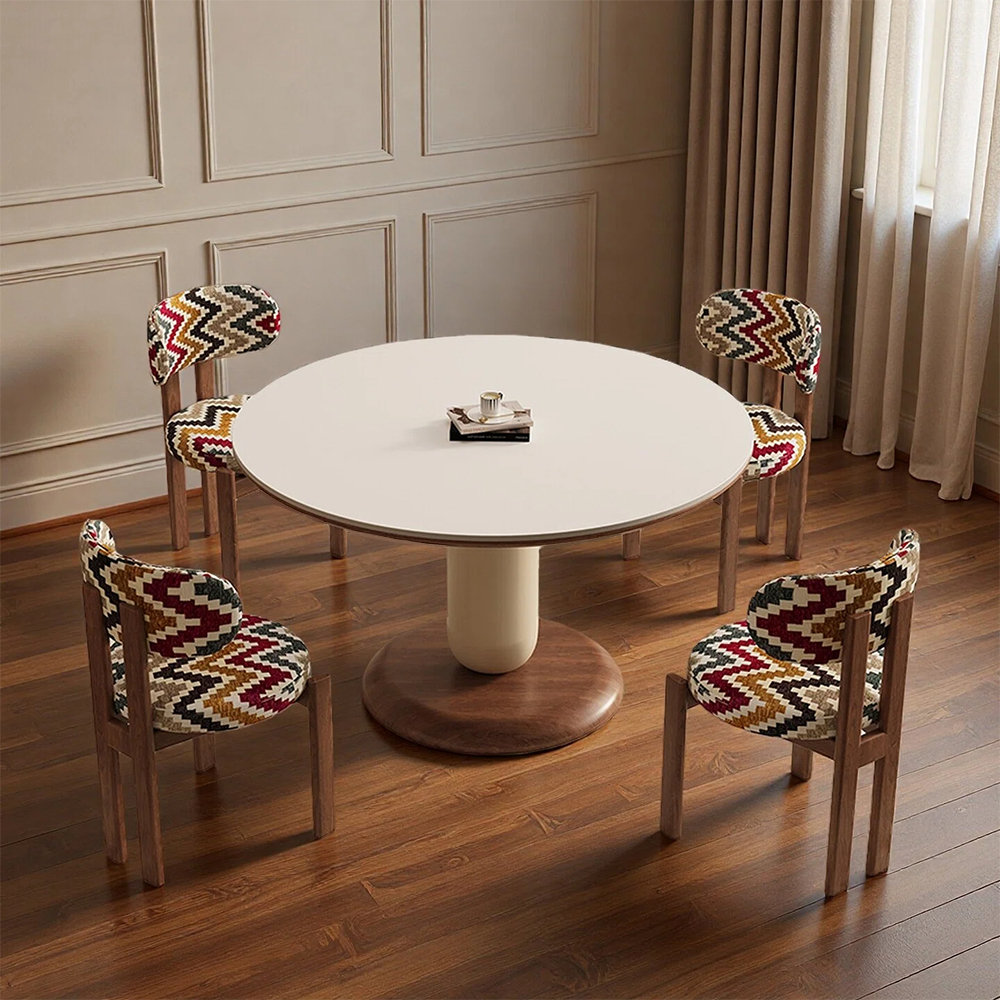Red Barrel Studio® Simple and Elegant Round Dining Table Sets | Wayfair