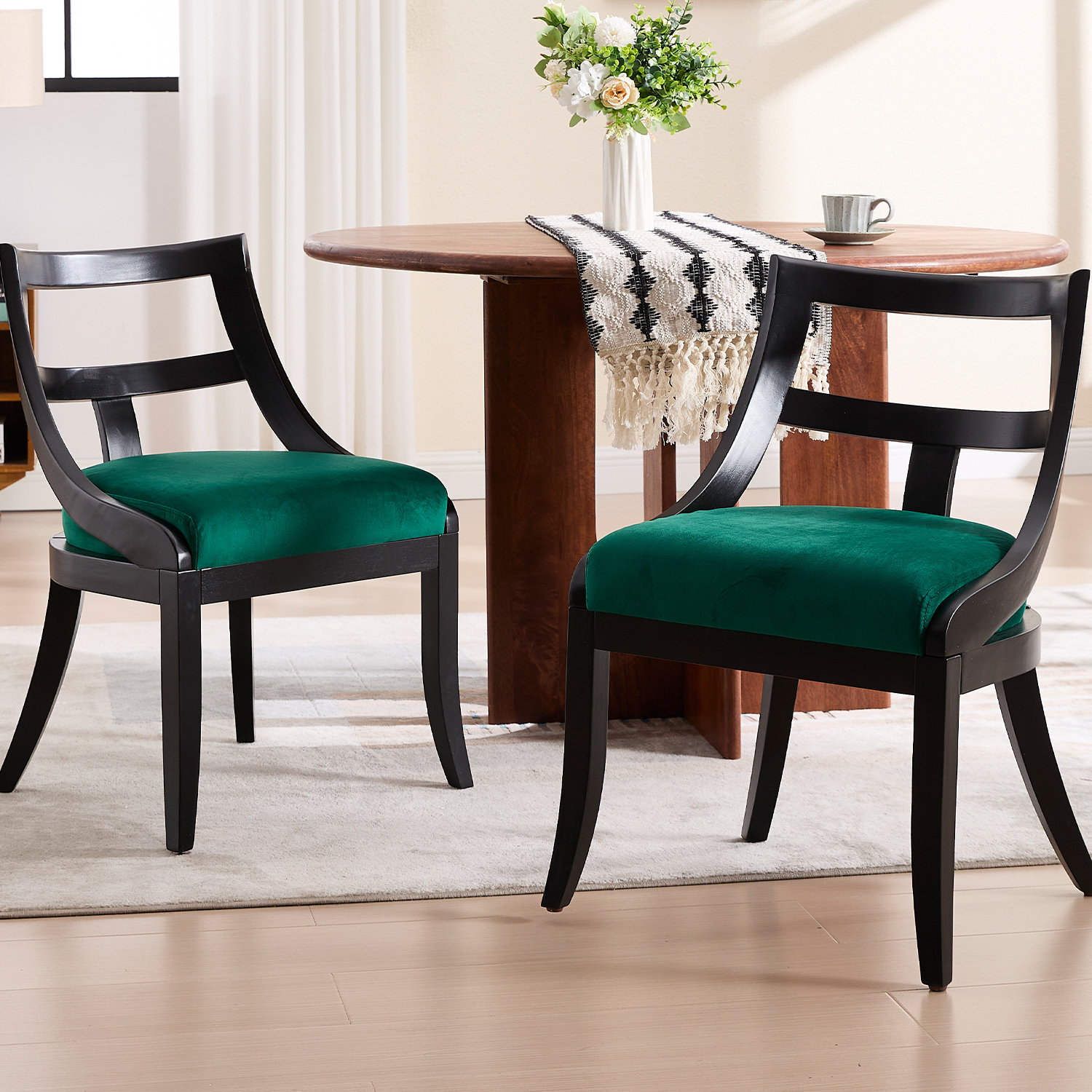 Lark Manor™ Vintage Style Upholstered Dining Chair With Backrest, With ...