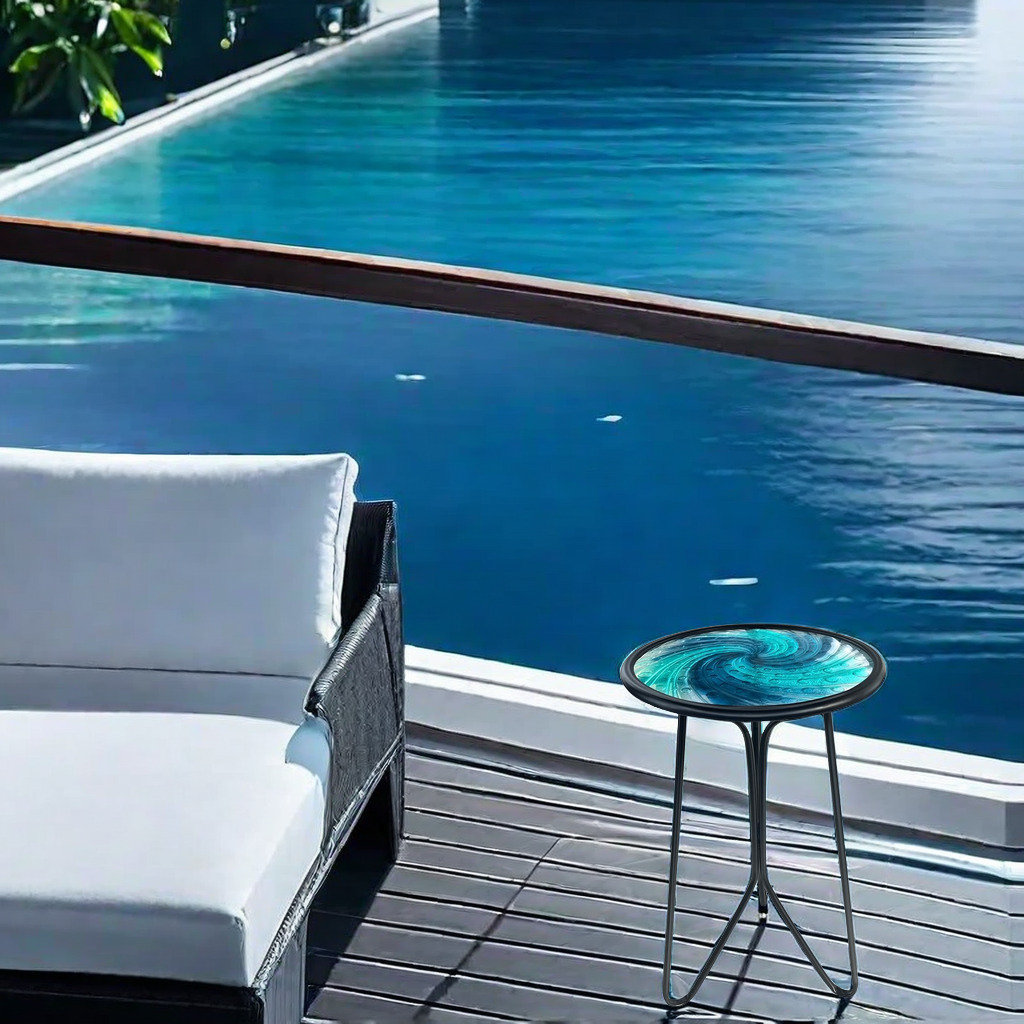 Wrought Studio™ Patio Side Table, Small Round End Table - Wayfair Canada