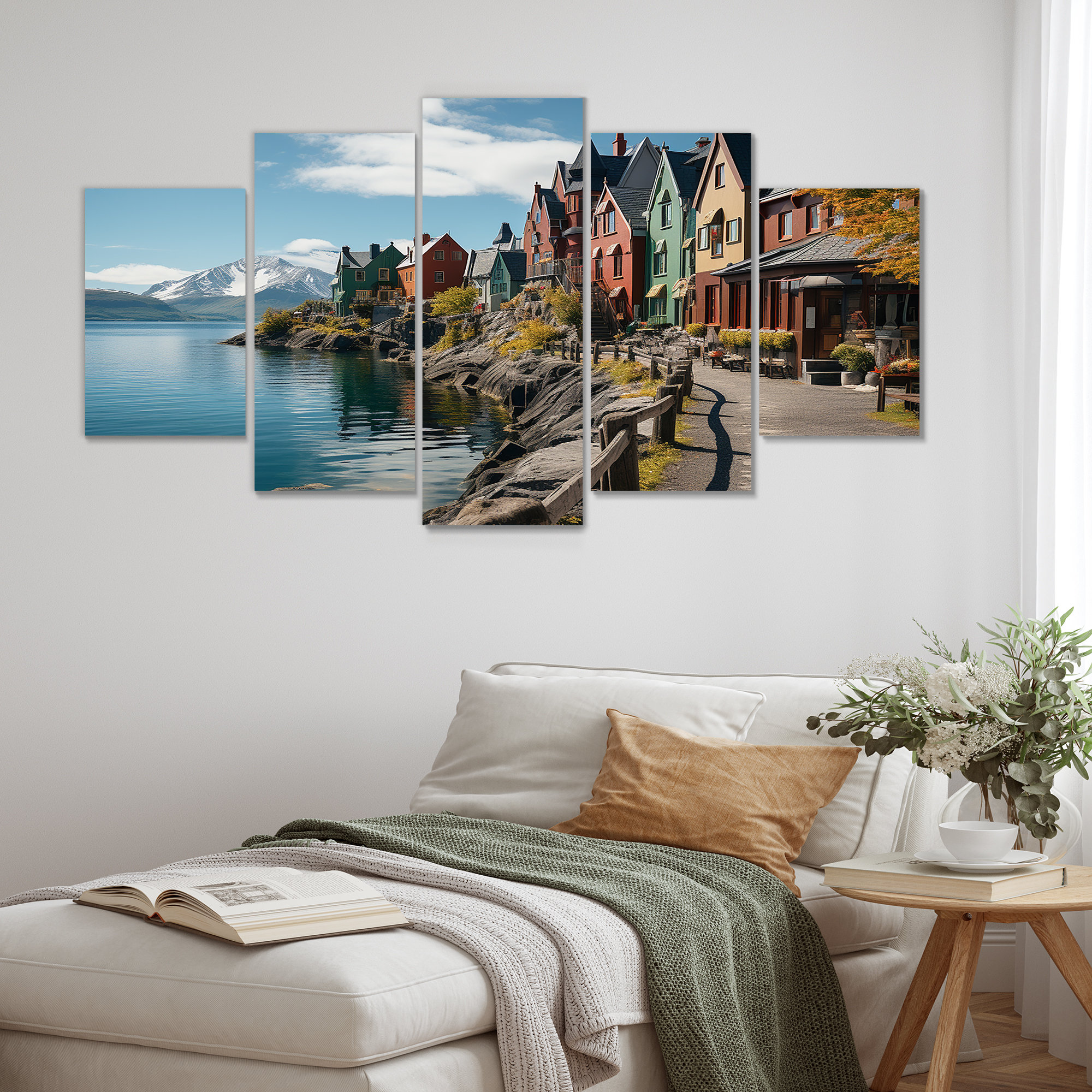 Dovecove Germany Alesund City By The Lake - Germany Multipanel Wall Art ...