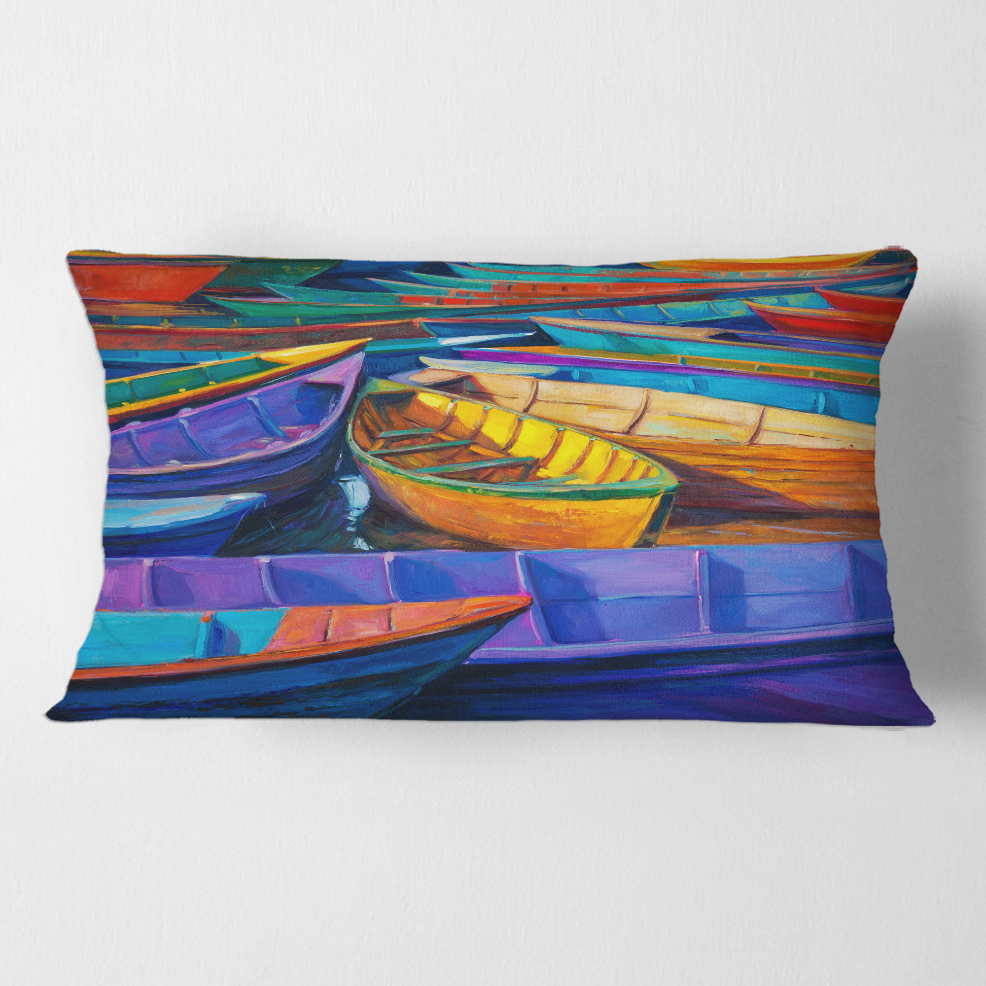 Design Art Coussins et housse de coussin rectangulaire «Bateaux se ...