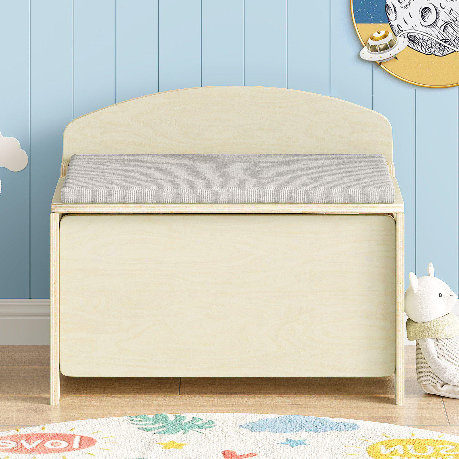 Wayfair Solid Pine Wood Toy Storage Chest With Lid - Toy Storage Bench ...