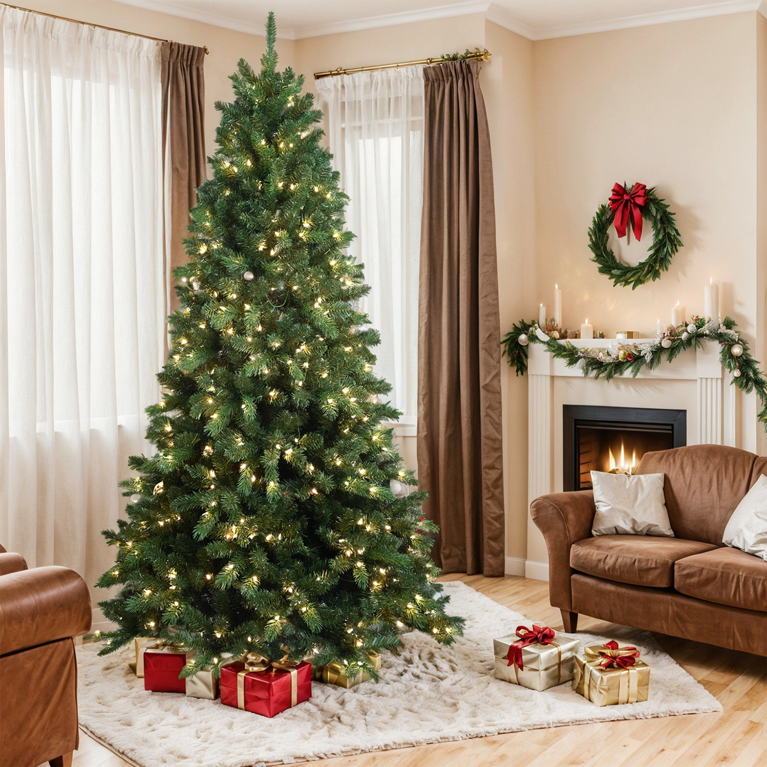 The Holiday Aisle® Pe&pvc Prelit Christmas Tree With Ul Tungsten ...