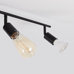 wohoda 42'' 4-Light Black Track Lighting Kit with Rotating Heads and 4 ...