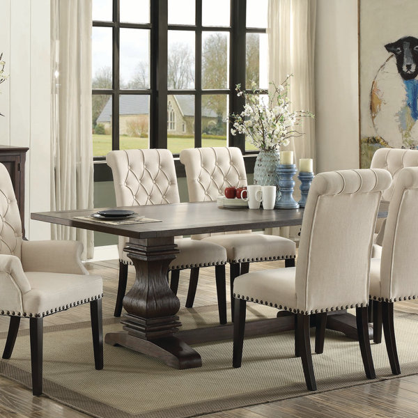 One Allium Way® Caswell Solid Wood Dining Table & Reviews | Wayfair