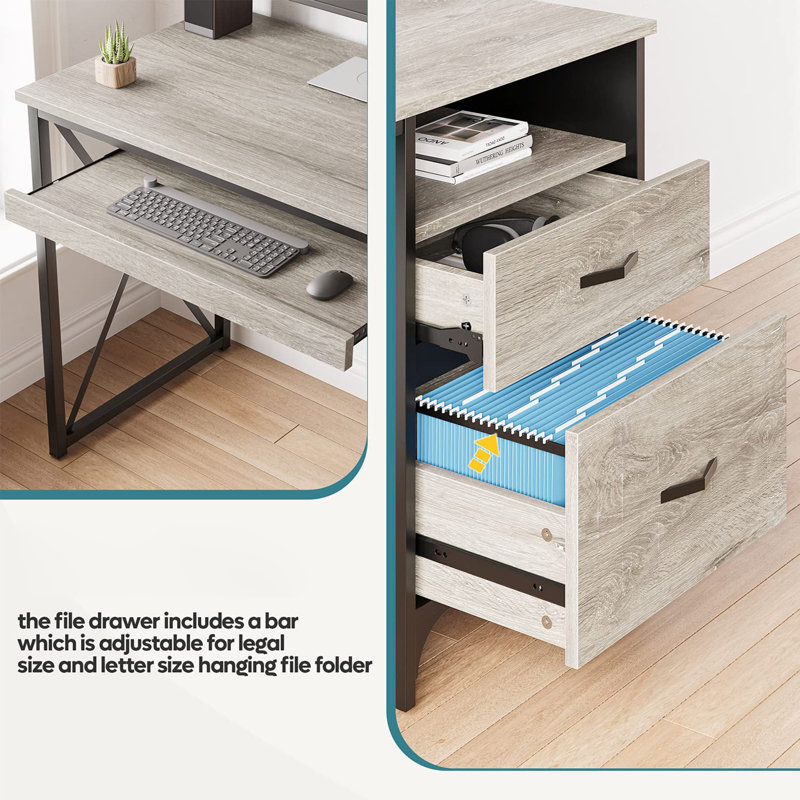 17 Stories Myalynn Computer Desk | Wayfair