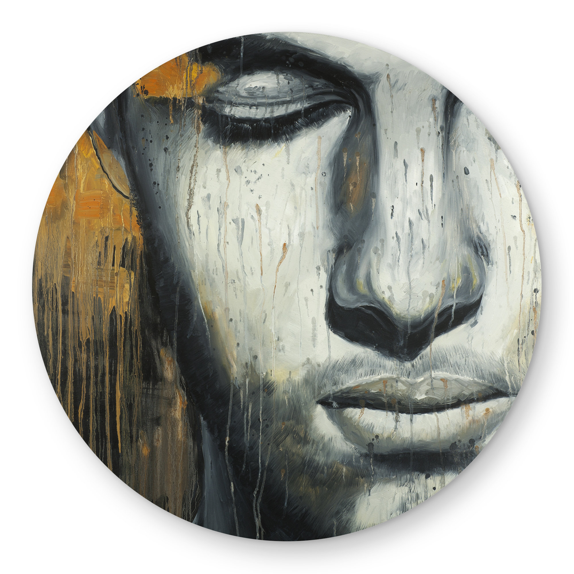 Begin Edition International Inc. Abstract Man Face - Yellow ...