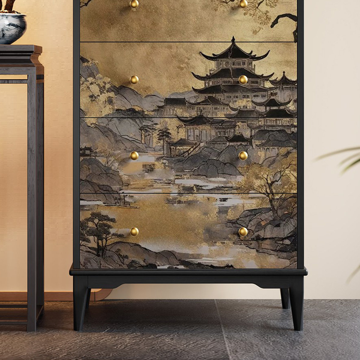 HomeLuxea Armoire à tiroirs en bois massif pour le salon - Wayfair Canada