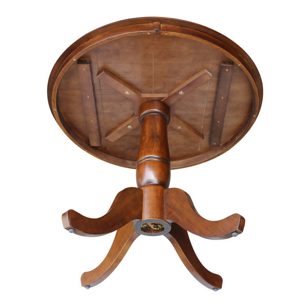 Charlton Home® Solid Wood Pedestal Dining Table & Reviews | Wayfair