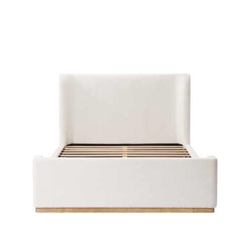 Shatana Home Rudy Boucle Upholstered Slay Bed | Wayfair