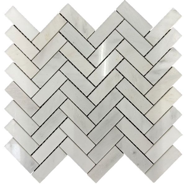 Mango Tile 10" X 13" Marble Alps 1x3 Herringbone Mosaic Mg6012 Wall ...
