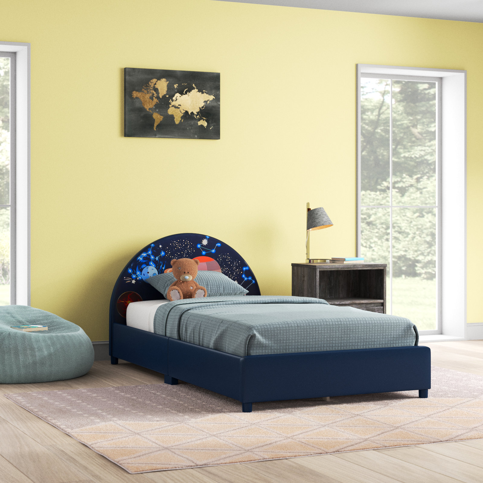 Viv + Rae™ Laffoon Kids Upholstered Platform Bed Children Twin Size ...