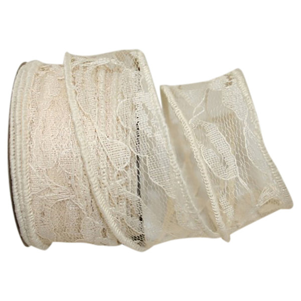 The Holiday Aisle® Charlene Lace Wired Edge Ribbon 10 YARDS | Wayfair