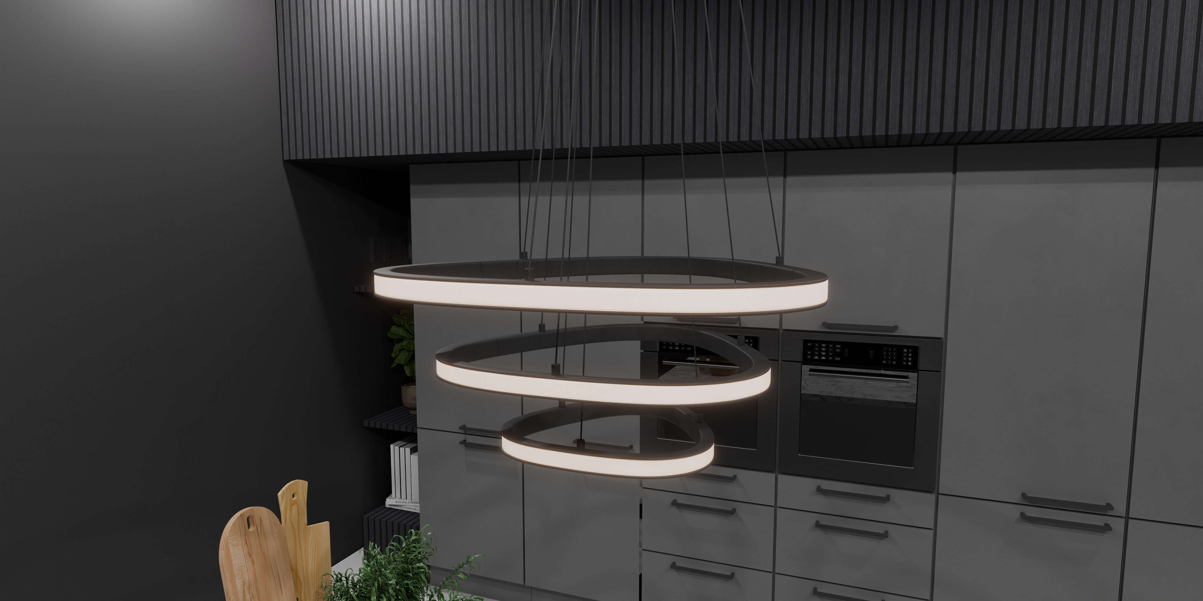 Brayden Studio Desrae Integrated LED Matte Black Pendant Light ...
