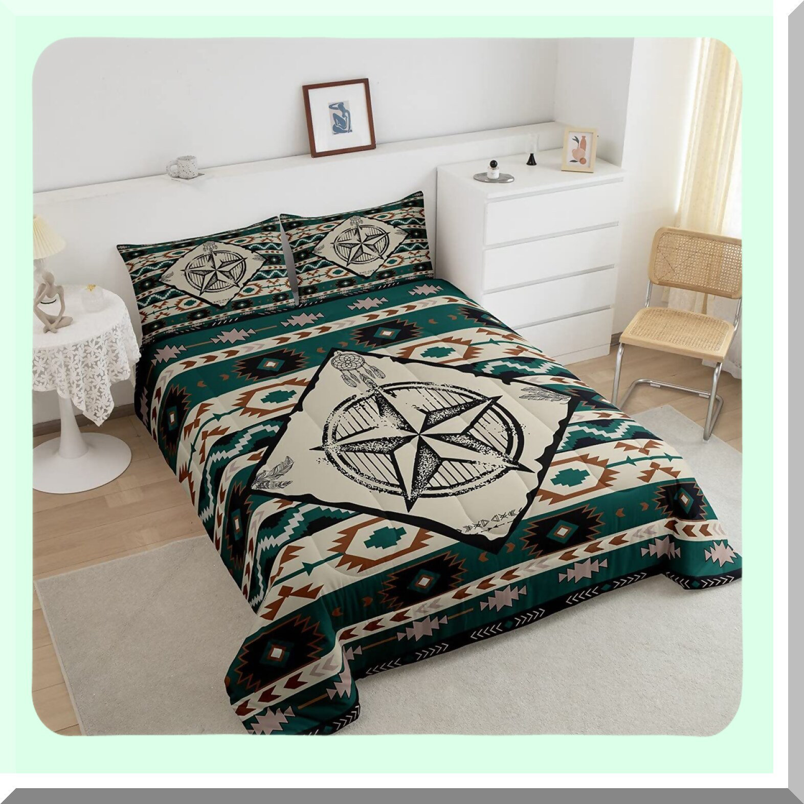 East Urban Home Rustic Western Star Queen Comforter Set - Southwestern ...