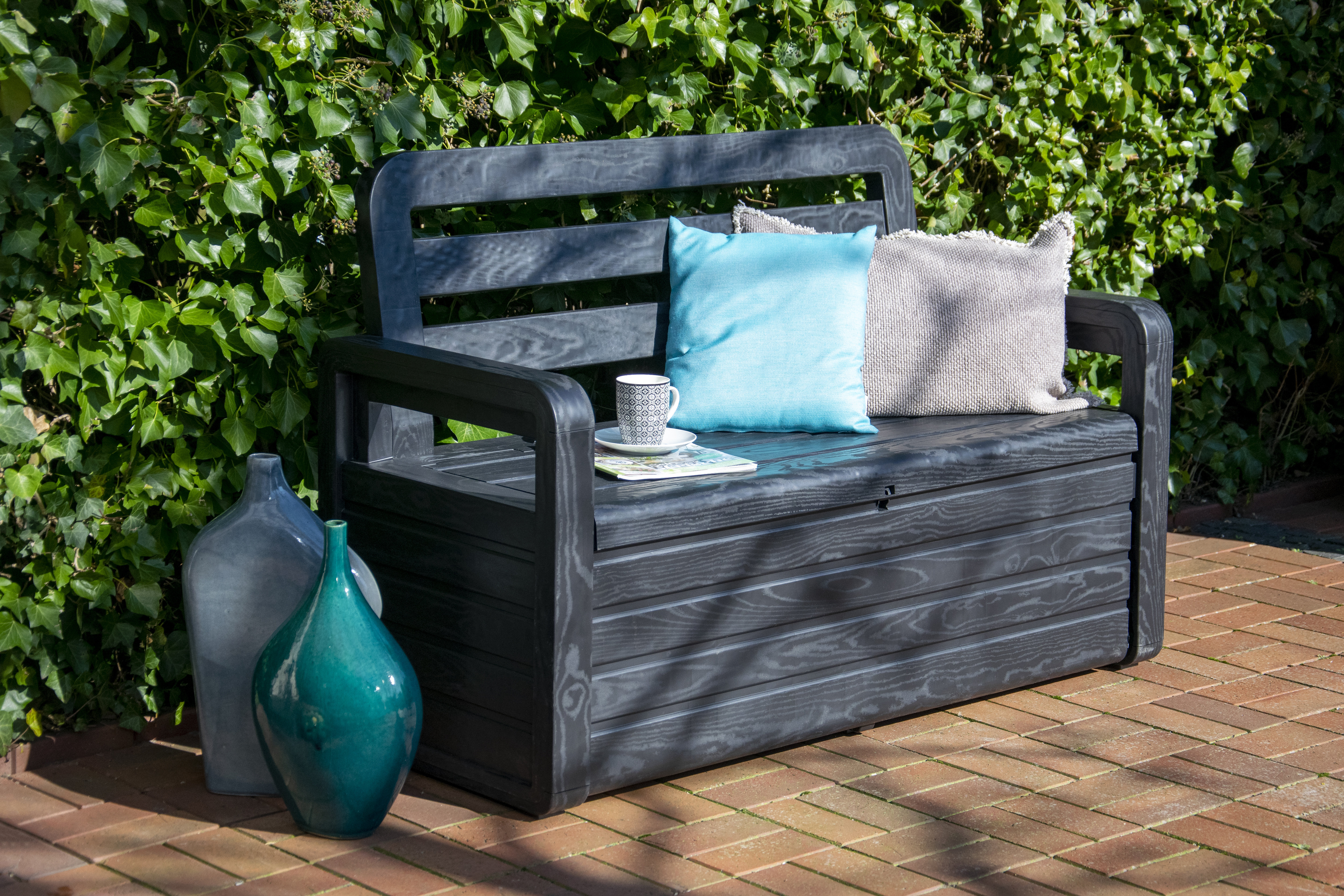 Ebern Designs Isatu Large Plastic Storage Bench | Wayfair.co.uk