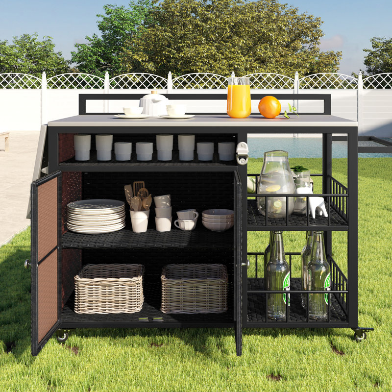 Latitude Run® 63.9" Outdoor Kitchen Island | Wayfair