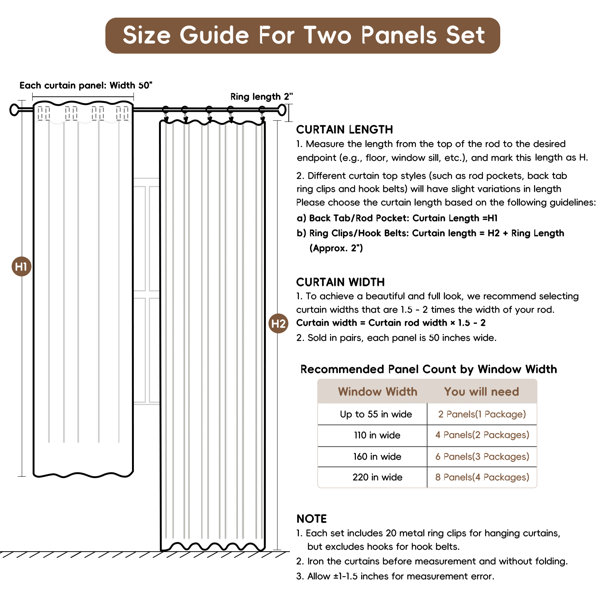 Wade Logan® Birglinde Faux Linen Textured Thermal 100% Blackout ...